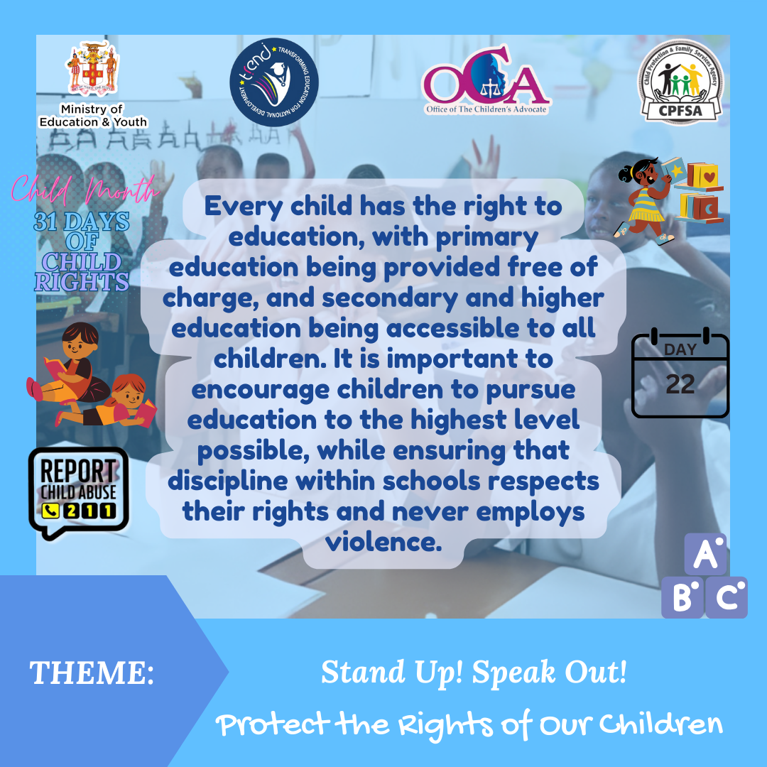 Ministry of Education and Youth – Every Child Can Learn, Every Child ...
